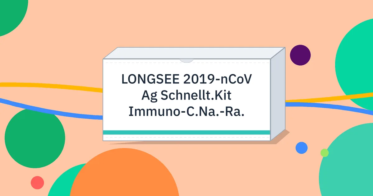 Symbolbild: Packung mit der Aufschrift LONGSEE 2019-nCoV Ag Schnellt.Kit Immuno-C.Na.-Ra. (PZN 18229128) – Verfügbarkeit und Bezug in Apotheken in Frankfurt am Main