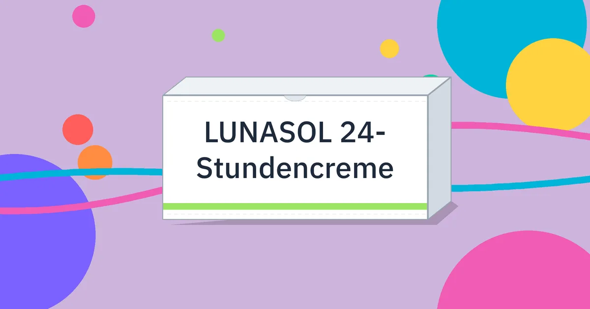 Symbolbild: Packung mit der Aufschrift LUNASOL 24-Stundencreme (PZN 19755037) – Verfügbarkeit und Bezug in Apotheken in Frankfurt am Main