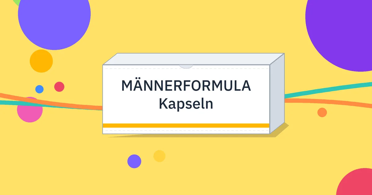 Symbolbild: Packung mit der Aufschrift MÄNNERFORMULA Kapseln (PZN 12369360) – Verfügbarkeit und Bezug in Apotheken in Frankfurt am Main