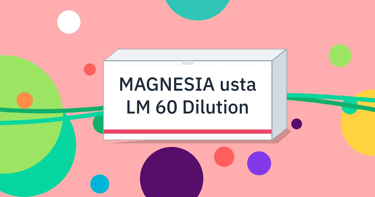 Symbolbild: Packung mit der Aufschrift MAGNESIA usta LM 60 Dilution (PZN 13539203) – Verfügbarkeit und Bezug in Apotheken in Frankfurt am Main