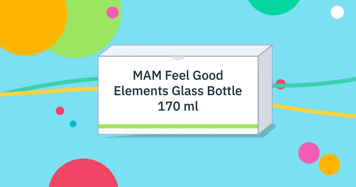 Symbolbild: Packung mit der Aufschrift MAM Feel Good Elements Glass Bottle 170 ml (PZN 17869854) – Verfügbarkeit und Bezug in Apotheken in Frankfurt am Main