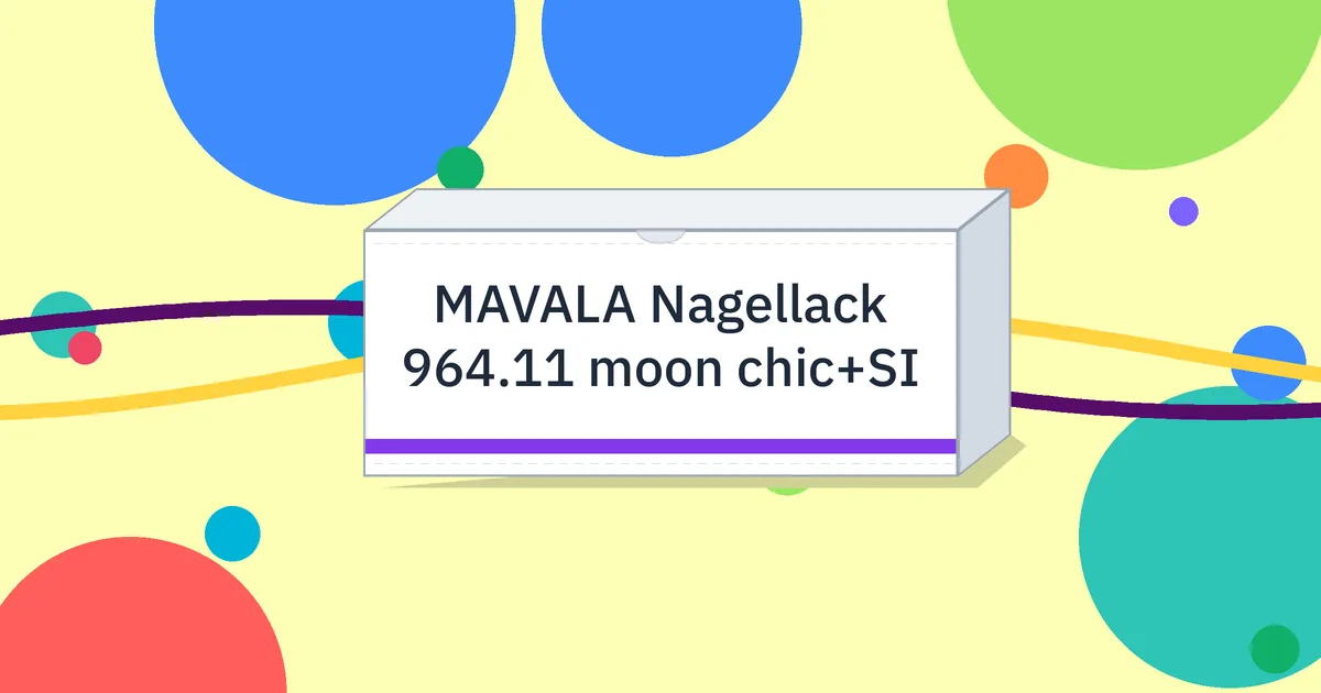 Symbolbild: Packung mit der Aufschrift MAVALA Nagellack 964.11 moon chic+SI (PZN 17817596) – Verfügbarkeit und Bezug in Apotheken in Frankfurt am Main