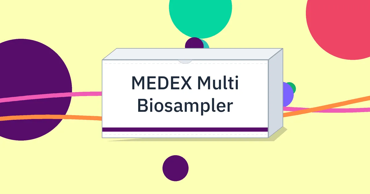Symbolbild: Packung mit der Aufschrift MEDEX Multi Biosampler (PZN 04600406) – Verfügbarkeit und Bezug in Apotheken in Frankfurt am Main