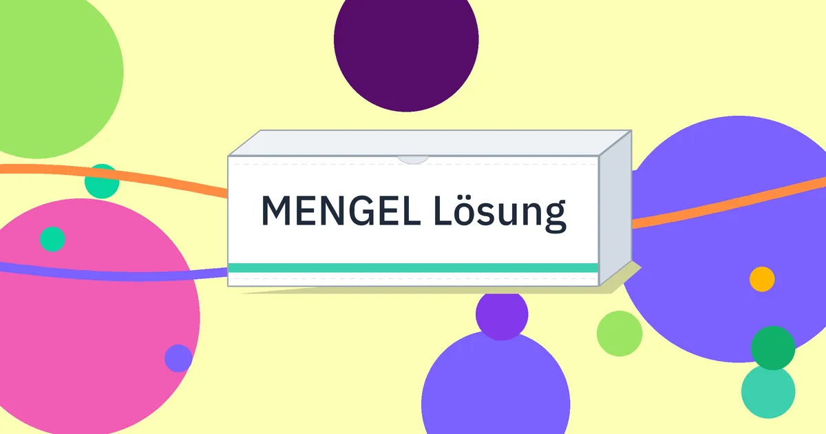 Symbolbild: Packung mit der Aufschrift MENGEL Lösung (PZN 04891674) – Verfügbarkeit und Bezug in Apotheken in Frankfurt am Main