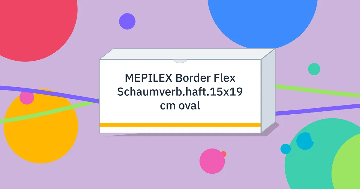 Symbolbild: Packung mit der Aufschrift MEPILEX Border Flex Schaumverb.haft.15x19 cm oval (PZN 20726012) – Verfügbarkeit und Bezug in Apotheken in Frankfurt am Main