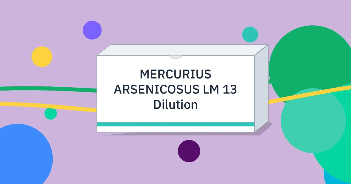 Symbolbild: Packung mit der Aufschrift MERCURIUS ARSENICOSUS LM 13 Dilution (PZN 13606106) – Verfügbarkeit und Bezug in Apotheken in Frankfurt am Main