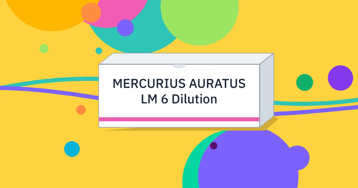 Symbolbild: Packung mit der Aufschrift MERCURIUS AURATUS LM 6 Dilution (PZN 09650774) – Verfügbarkeit und Bezug in Apotheken in Frankfurt am Main