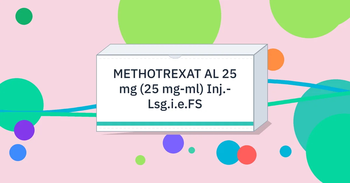 Symbolbild: Packung mit der Aufschrift METHOTREXAT AL 25 mg (25 mg-ml) Inj.-Lsg.i.e.FS (PZN 18726571) – Verfügbarkeit und Bezug in Apotheken in Frankfurt am Main
