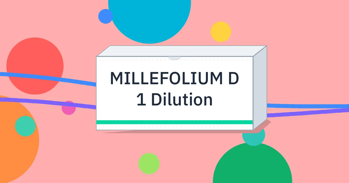 Symbolbild: Packung mit der Aufschrift MILLEFOLIUM D 1 Dilution (PZN 02810499) – Verfügbarkeit und Bezug in Apotheken in Frankfurt am Main
