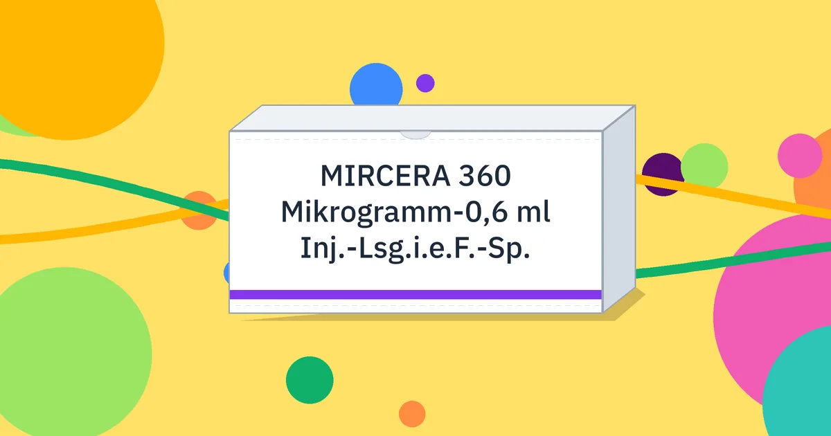 Symbolbild: Packung mit der Aufschrift MIRCERA 360 Mikrogramm-0,6 ml Inj.-Lsg.i.e.F.-Sp. (PZN 12405127) – Verfügbarkeit und Bezug in Apotheken in Frankfurt am Main