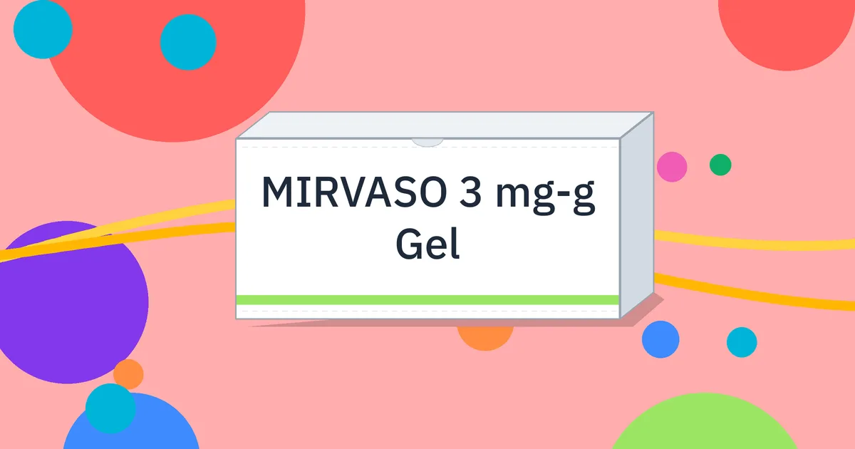 Symbolbild: Packung mit der Aufschrift MIRVASO 3 mg-g Gel (PZN 10298934) – Verfügbarkeit und Bezug in Apotheken in Frankfurt am Main