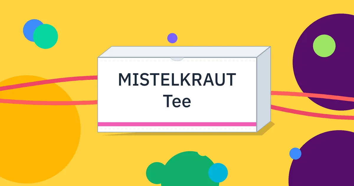 Symbolbild: Packung mit der Aufschrift MISTELKRAUT Tee (PZN 19214241) – Verfügbarkeit und Bezug in Apotheken in Frankfurt am Main