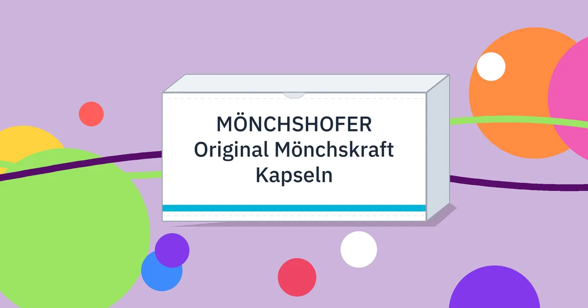 Symbolbild: Packung mit der Aufschrift MÖNCHSHOFER Original Mönchskraft Kapseln (PZN 17929792) – Verfügbarkeit und Bezug in Apotheken in Frankfurt am Main