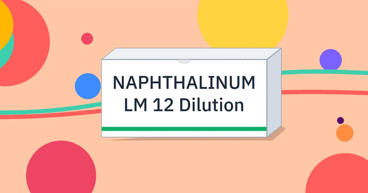 Symbolbild: Packung mit der Aufschrift NAPHTHALINUM LM 12 Dilution (PZN 12958464) – Verfügbarkeit und Bezug in Apotheken in Frankfurt am Main