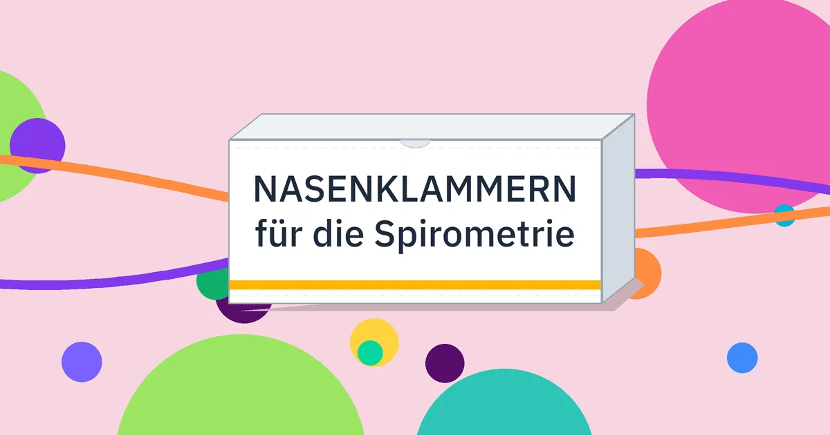 Symbolbild: Packung mit der Aufschrift NASENKLAMMERN für die Spirometrie (PZN 11684349) – Verfügbarkeit und Bezug in Apotheken in Frankfurt am Main