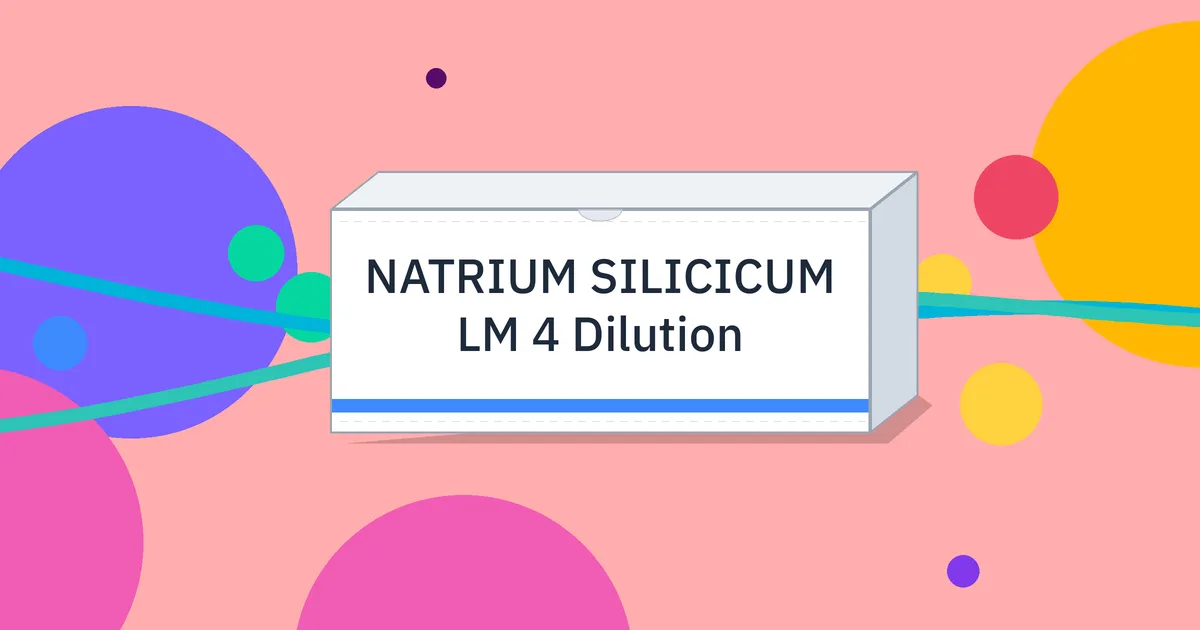 Symbolbild: Packung mit der Aufschrift NATRIUM SILICICUM LM 4 Dilution (PZN 12966771) – Verfügbarkeit und Bezug in Apotheken in Frankfurt am Main