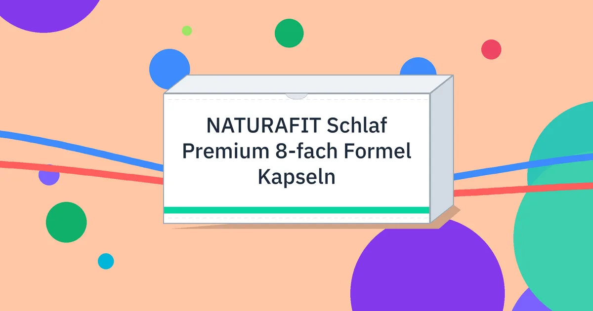 Symbolbild: Packung mit der Aufschrift NATURAFIT Schlaf Premium 8-fach Formel Kapseln (PZN 18501398) – Verfügbarkeit und Bezug in Apotheken in Frankfurt am Main