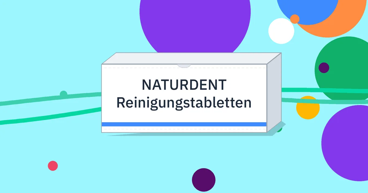 Symbolbild: Packung mit der Aufschrift NATURDENT Reinigungstabletten (PZN 11159985) – Verfügbarkeit und Bezug in Apotheken in Frankfurt am Main