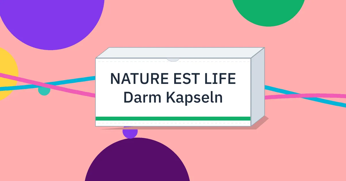 Symbolbild: Packung mit der Aufschrift NATURE EST LIFE Darm Kapseln (PZN 13574317) – Verfügbarkeit und Bezug in Apotheken in Frankfurt am Main