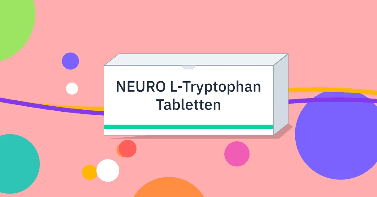 Symbolbild: Packung mit der Aufschrift NEURO L-Tryptophan Tabletten (PZN 11161114) – Verfügbarkeit und Bezug in Apotheken in Frankfurt am Main