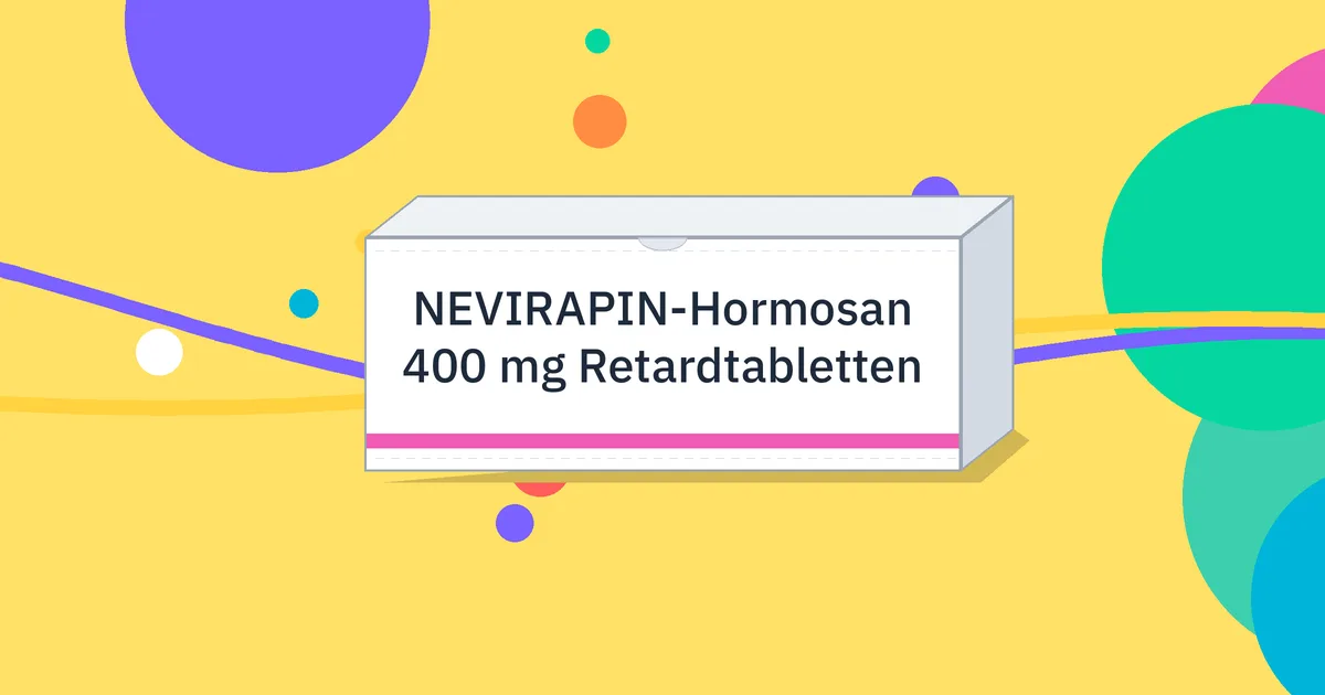 Symbolbild: Packung mit der Aufschrift NEVIRAPIN-Hormosan 400 mg Retardtabletten (PZN 14219624) – Verfügbarkeit und Bezug in Apotheken in Frankfurt am Main