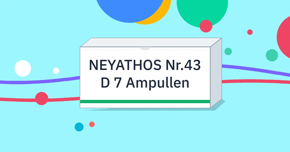 Symbolbild: Packung mit der Aufschrift NEYATHOS Nr.43 D 7 Ampullen (PZN 06486860) – Verfügbarkeit und Bezug in Apotheken in Frankfurt am Main