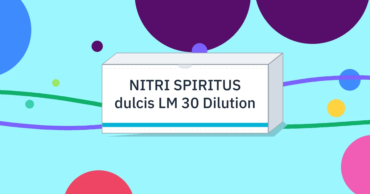Symbolbild: Packung mit der Aufschrift NITRI SPIRITUS dulcis LM 30 Dilution (PZN 13619801) – Verfügbarkeit und Bezug in Apotheken in Frankfurt am Main