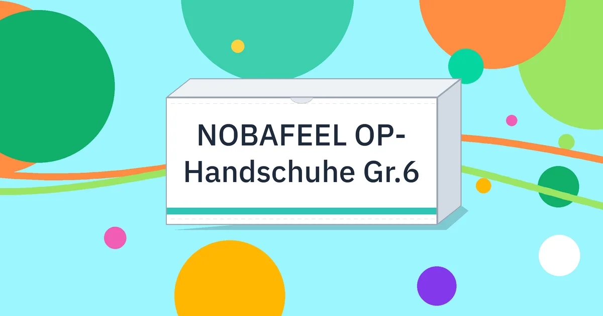 Symbolbild: Packung mit der Aufschrift NOBAFEEL OP-Handschuhe Gr.6 (PZN 03277297) – Verfügbarkeit und Bezug in Apotheken in Frankfurt am Main
