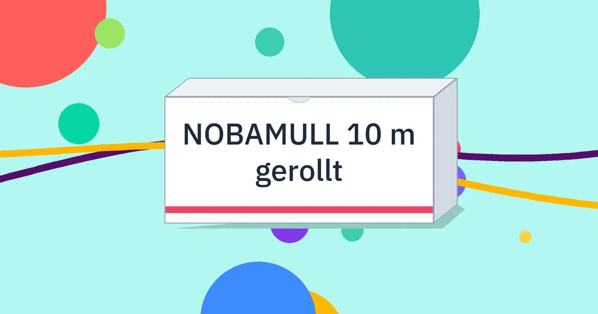 Symbolbild: Packung mit der Aufschrift NOBAMULL 10 m gerollt (PZN 16029201) – Verfügbarkeit und Bezug in Apotheken in Frankfurt am Main