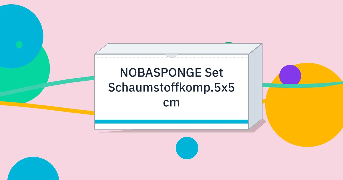 Symbolbild: Packung mit der Aufschrift NOBASPONGE Set Schaumstoffkomp.5x5 cm (PZN 04997711) – Verfügbarkeit und Bezug in Apotheken in Frankfurt am Main