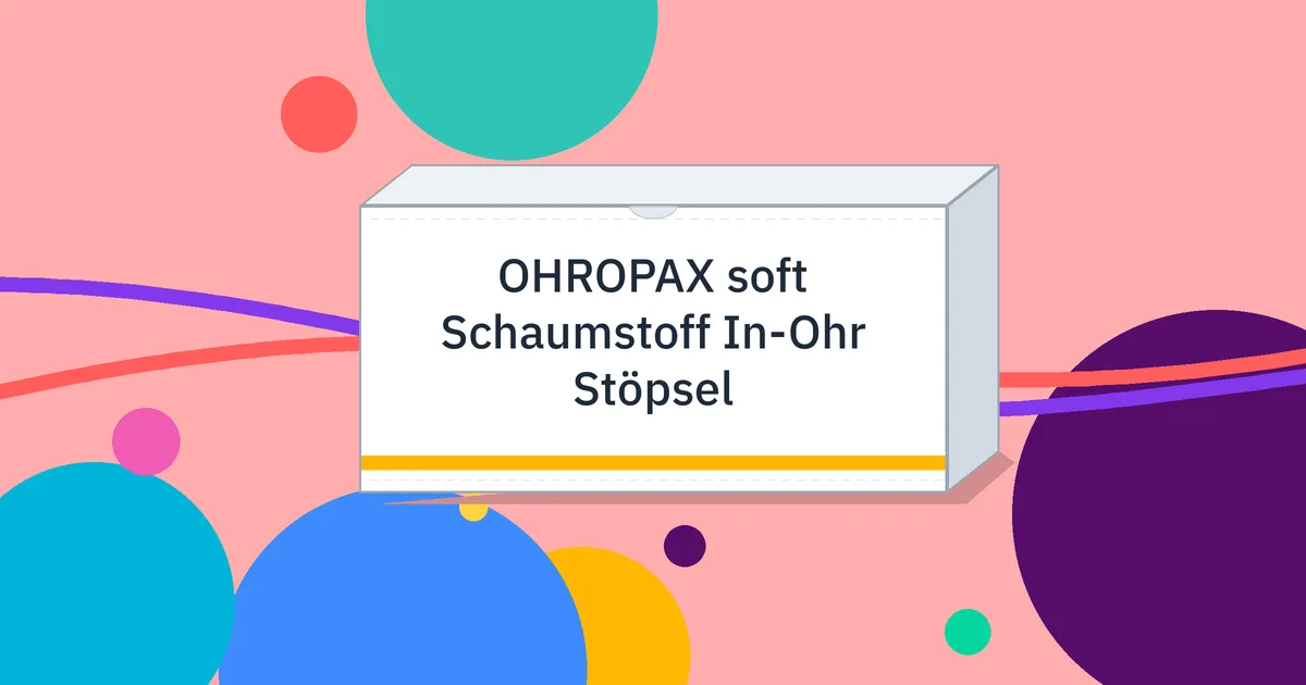Symbolbild: Packung mit der Aufschrift OHROPAX soft Schaumstoff In-Ohr Stöpsel (PZN 19412662) – Verfügbarkeit und Bezug in Apotheken in Frankfurt am Main