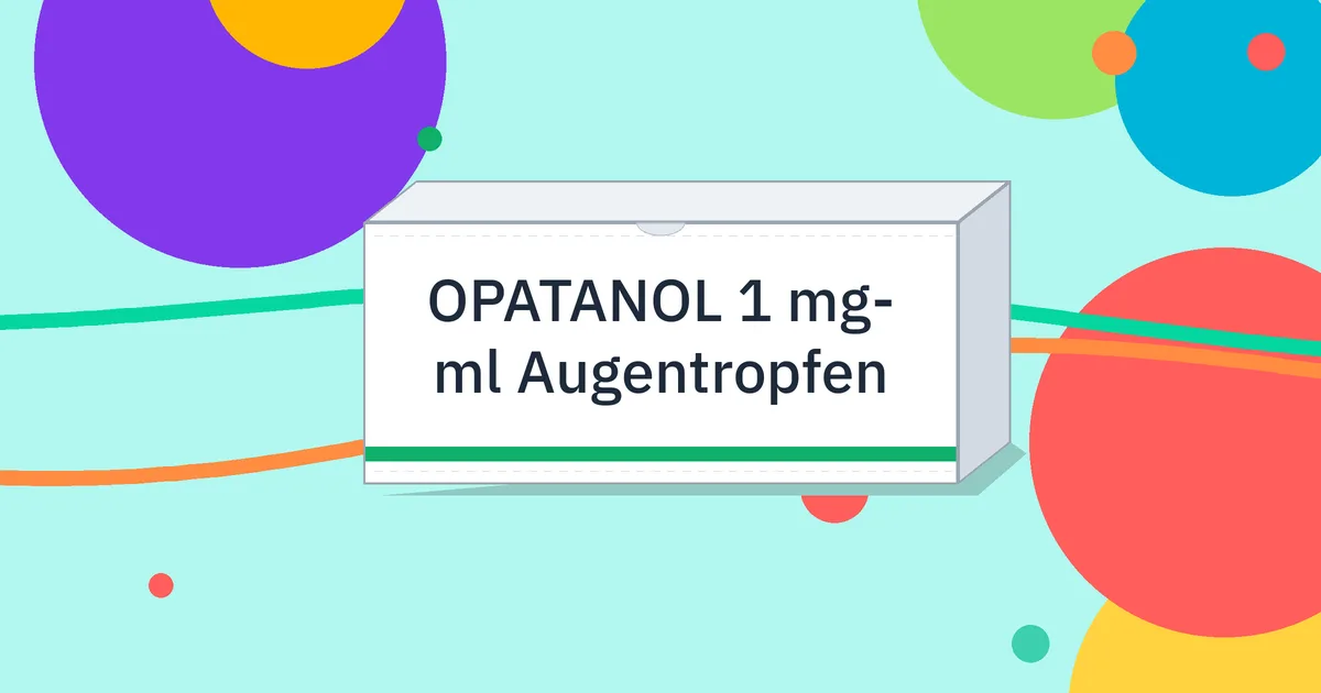 Symbolbild: Packung mit der Aufschrift OPATANOL 1 mg-ml Augentropfen (PZN 05495704) – Verfügbarkeit und Bezug in Apotheken in Frankfurt am Main