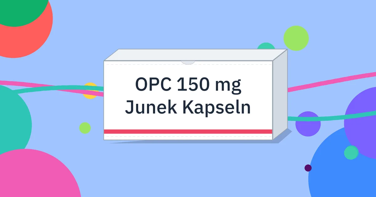 Symbolbild: Packung mit der Aufschrift OPC 150 mg Junek Kapseln (PZN 00137288) – Verfügbarkeit und Bezug in Apotheken in Frankfurt am Main