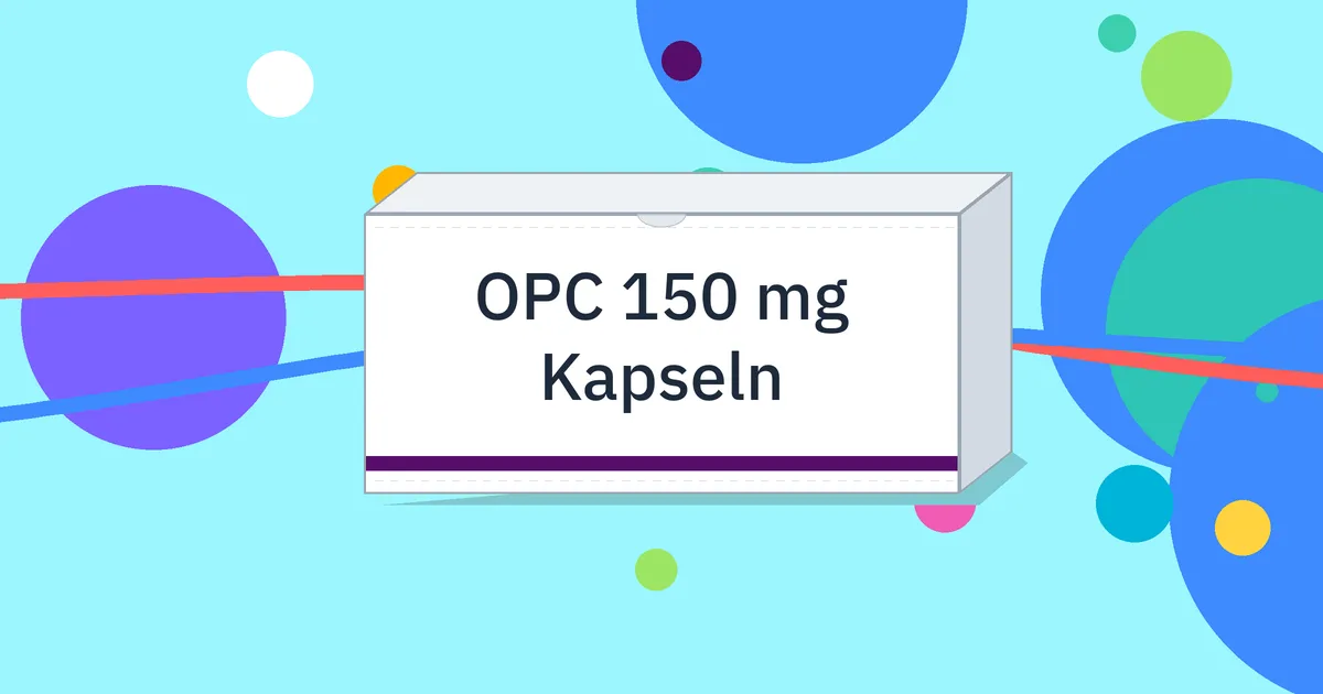 Symbolbild: Packung mit der Aufschrift OPC 150 mg Kapseln (PZN 07785607) – Verfügbarkeit und Bezug in Apotheken in Frankfurt am Main
