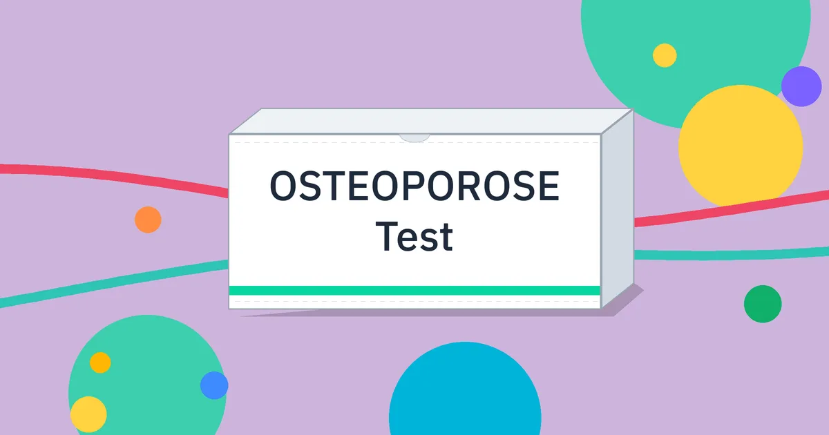 Symbolbild: Packung mit der Aufschrift OSTEOPOROSE Test (PZN 17491108) – Verfügbarkeit und Bezug in Apotheken in Frankfurt am Main