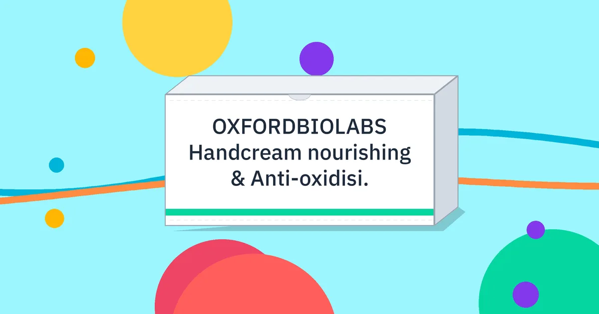 Symbolbild: Packung mit der Aufschrift OXFORDBIOLABS Handcream nourishing & Anti-oxidisi. (PZN 13511268) – Verfügbarkeit und Bezug in Apotheken in Frankfurt am Main