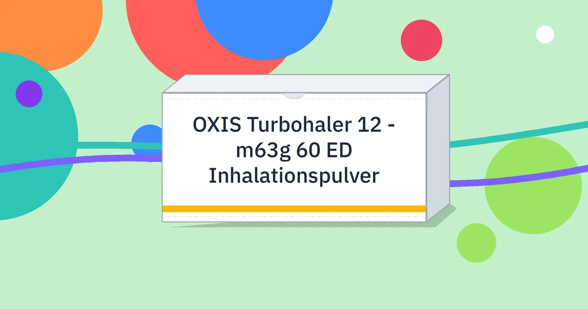 Symbolbild: Packung mit der Aufschrift OXIS Turbohaler 12 -m63g 60 ED Inhalationspulver (PZN 08510261) – Verfügbarkeit und Bezug in Apotheken in Frankfurt am Main