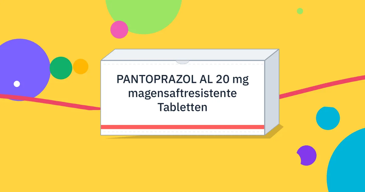 Symbolbild: Packung mit der Aufschrift PANTOPRAZOL AL 20 mg magensaftresistente Tabletten (PZN 01249196) – Verfügbarkeit und Bezug in Apotheken in Frankfurt am Main