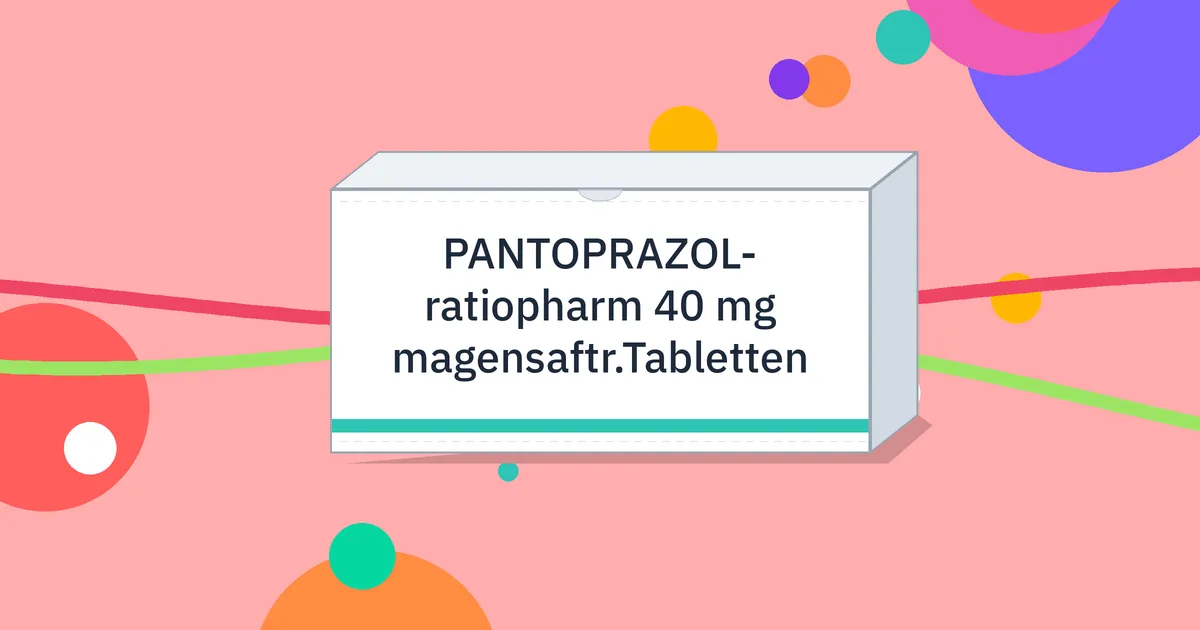 Symbolbild: Packung mit der Aufschrift PANTOPRAZOL-ratiopharm 40 mg magensaftr.Tabletten (PZN 01175345) – Verfügbarkeit und Bezug in Apotheken in Frankfurt am Main