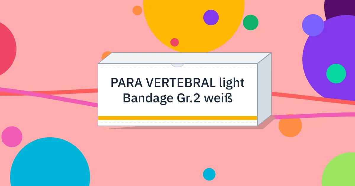 Symbolbild: Packung mit der Aufschrift PARA VERTEBRAL light Bandage Gr.2 weiß (PZN 10003672) – Verfügbarkeit und Bezug in Apotheken in Frankfurt am Main