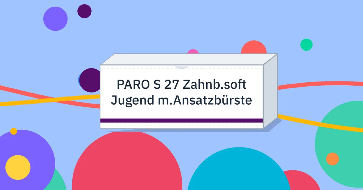 Symbolbild: Packung mit der Aufschrift PARO S 27 Zahnb.soft Jugend m.Ansatzbürste (PZN 11770149) – Verfügbarkeit und Bezug in Apotheken in Frankfurt am Main