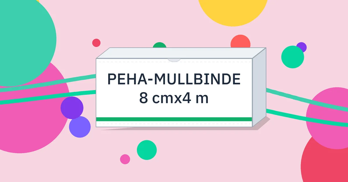 Symbolbild: Packung mit der Aufschrift PEHA-MULLBINDE 8 cmx4 m (PZN 10069257) – Verfügbarkeit und Bezug in Apotheken in Frankfurt am Main