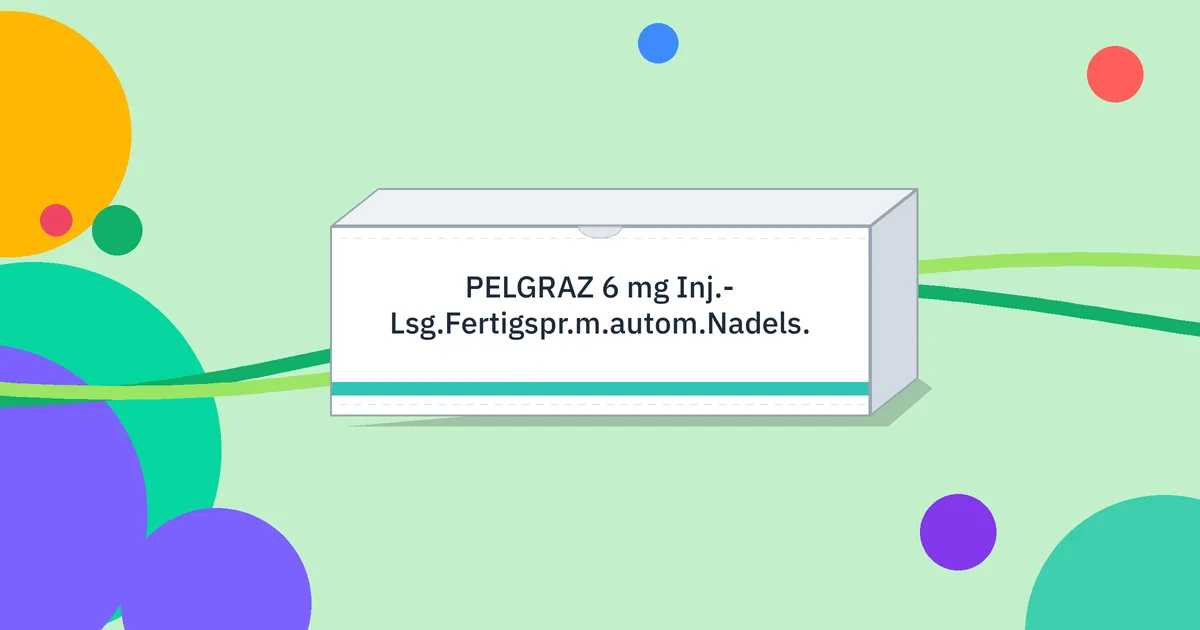 Symbolbild: Packung mit der Aufschrift PELGRAZ 6 mg Inj.-Lsg.Fertigspr.m.autom.Nadels. (PZN 16536211) – Verfügbarkeit und Bezug in Apotheken in Frankfurt am Main