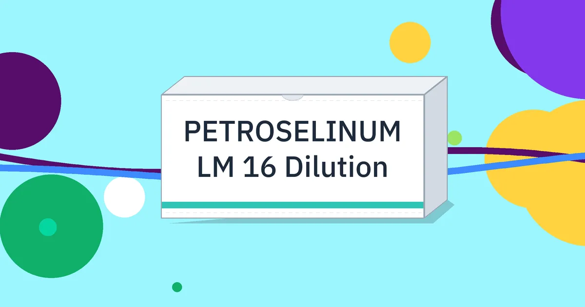 Symbolbild: Packung mit der Aufschrift PETROSELINUM LM 16 Dilution (PZN 13636053) – Verfügbarkeit und Bezug in Apotheken in Frankfurt am Main