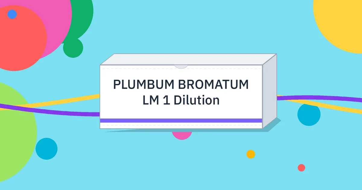 Symbolbild: Packung mit der Aufschrift PLUMBUM BROMATUM LM 1 Dilution (PZN 13039601) – Verfügbarkeit und Bezug in Apotheken in Frankfurt am Main