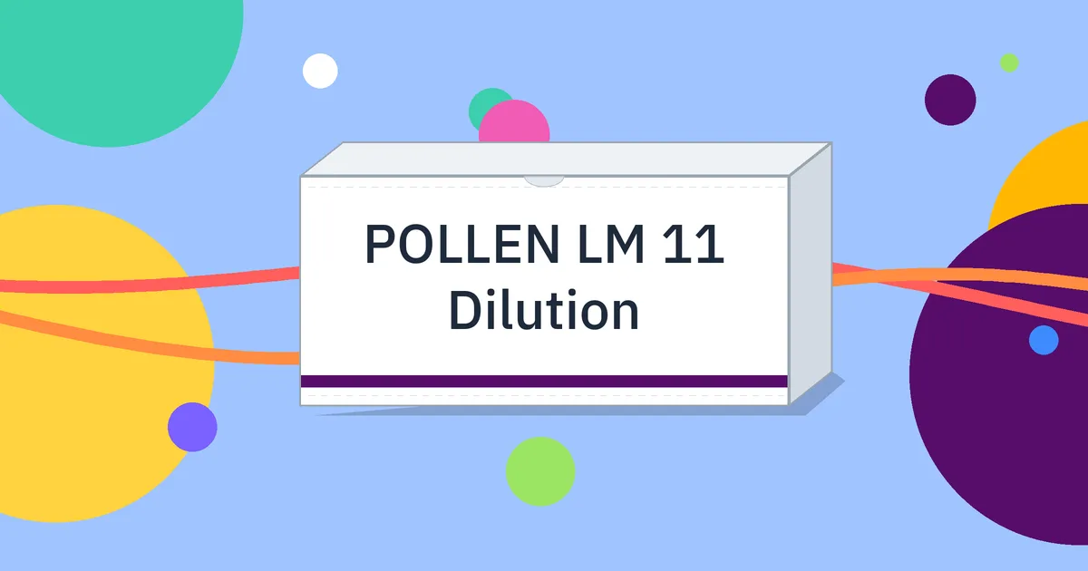Symbolbild: Packung mit der Aufschrift POLLEN LM 11 Dilution (PZN 13043376) – Verfügbarkeit und Bezug in Apotheken in Frankfurt am Main