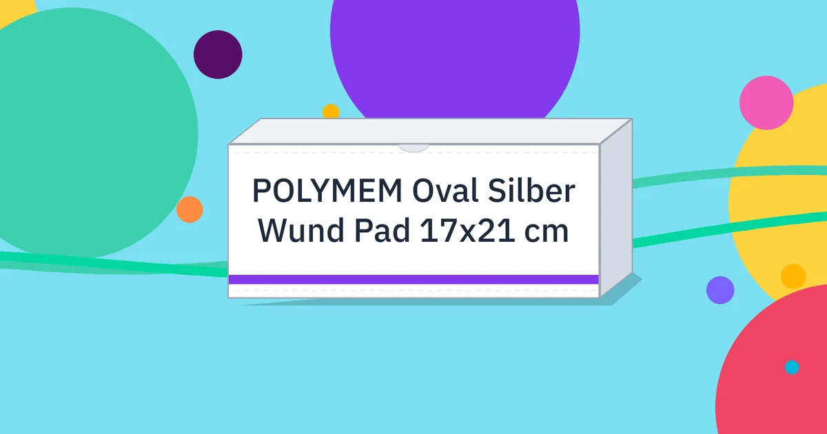 Symbolbild: Packung mit der Aufschrift POLYMEM Oval Silber Wund Pad 17x21 cm (PZN 16783990) – Verfügbarkeit und Bezug in Apotheken in Frankfurt am Main