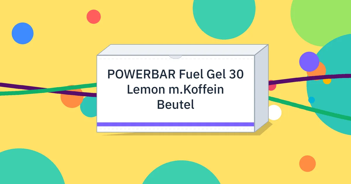 Symbolbild: Packung mit der Aufschrift POWERBAR Fuel Gel 30 Lemon m.Koffein Beutel (PZN 19228711) – Verfügbarkeit und Bezug in Apotheken in Frankfurt am Main