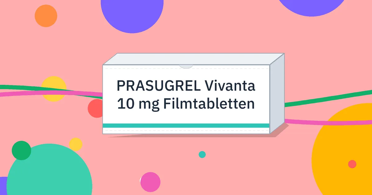 Symbolbild: Packung mit der Aufschrift PRASUGREL Vivanta 10 mg Filmtabletten (PZN 17940204) – Verfügbarkeit und Bezug in Apotheken in Frankfurt am Main