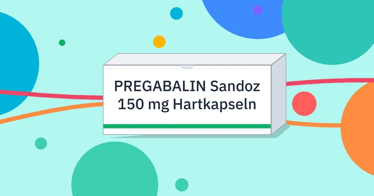 Symbolbild: Packung mit der Aufschrift PREGABALIN Sandoz 150 mg Hartkapseln (PZN 16887100) – Verfügbarkeit und Bezug in Apotheken in Frankfurt am Main
